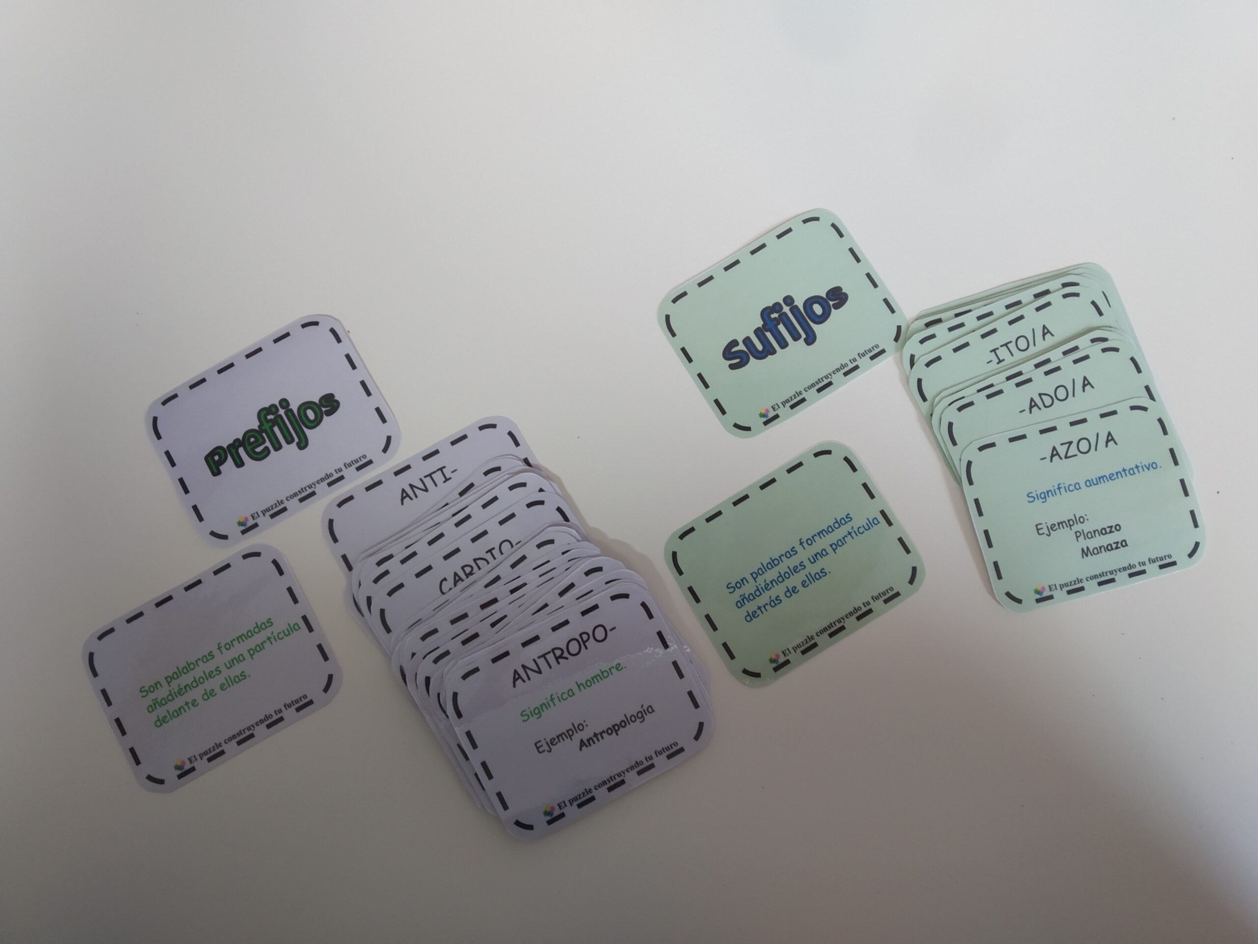 Tarjetas prefijos y sufijos - Gabinete educativo